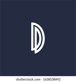Double D Letter Logo Design Stock Vector (Royalty Free) 1095469421