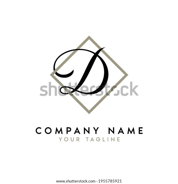 Letter D Logo Diamond Frame Stock Vector (Royalty Free) 1955785921 ...