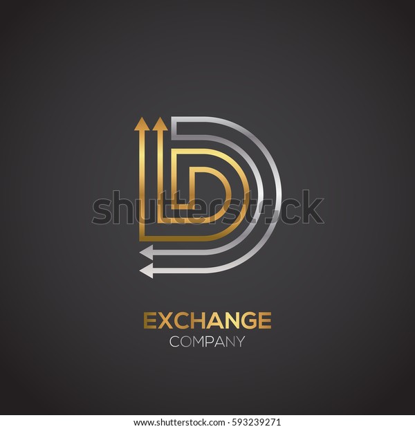 Letter D Logo Exchange Money Economy Stock Vector (Royalty Free) 593239271