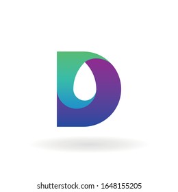 Letter D Logo Water Drop Template Stock Vector (Royalty Free ...