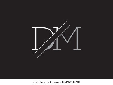 Letter D M Logo Design Vector Stock Vector (Royalty Free) 1842901837