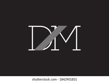 Letter D M Logo Design Vector Stock Vector (Royalty Free) 1842901831 ...