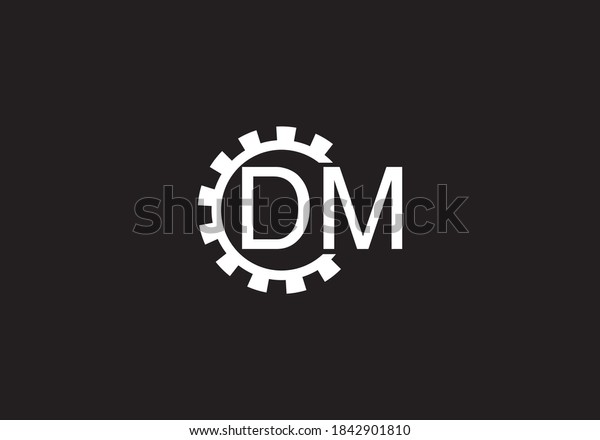 Letter D M Logo Design Vector Stock Vector (Royalty Free) 1842901810 ...