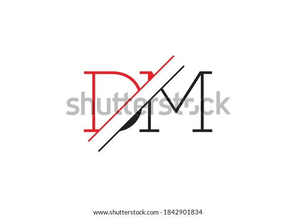 Letter D M Logo Design Vector Stock Vector (Royalty Free) 1842901834 ...