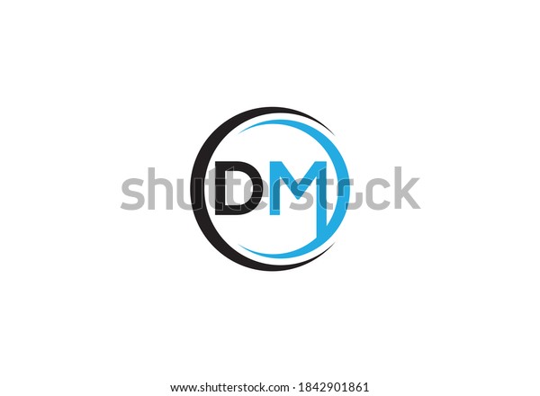 Letter D M Logo Design Vector Stock Vector (Royalty Free) 1842901861 ...