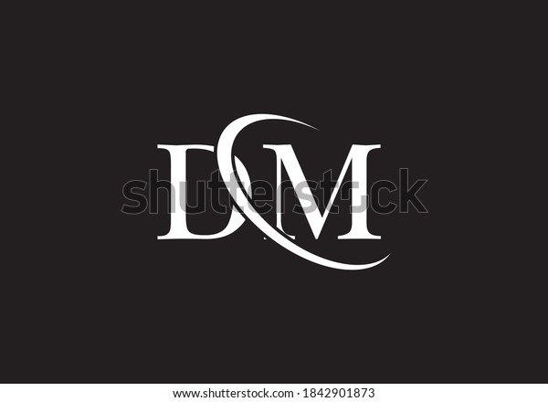 Letter D M Logo Design Vector Stock Vector (Royalty Free) 1842901873 ...