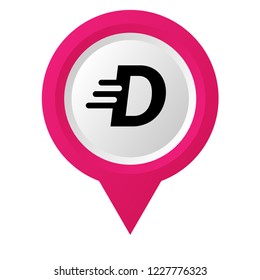 Letter D Map Pin Logo Concept Stock Vector (Royalty Free) 1227776260