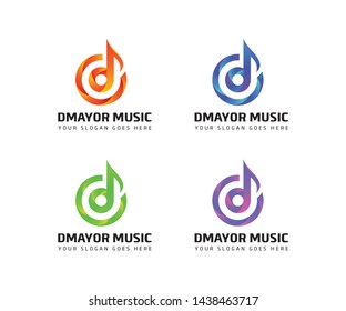 Letter D Music Note Icon Circle Stock Vector (Royalty Free) 1438463717 ...