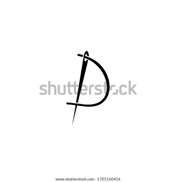 Letter D Needle Logo Icon Vector Stock Vector (Royalty Free) 1705160416 ...