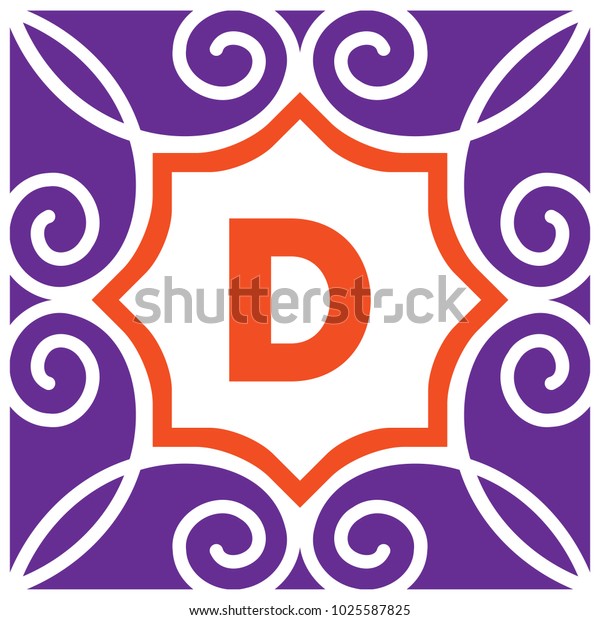Letter D On Frame Border Logo Stock Vector (Royalty Free) 1025587825 ...