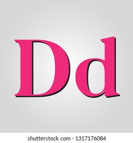Letter D Pink Stock Vector (Royalty Free) 1317176084 | Shutterstock