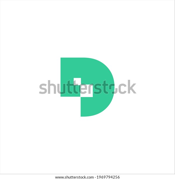 Letter D Pixel Logo Design Vector Stock Vector (Royalty Free ...