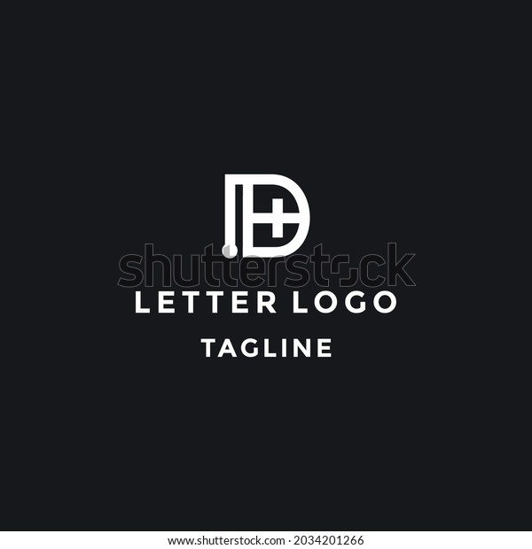 Letter D Plus Logo Vector Design Stock Vector (Royalty Free) 2034201266 ...