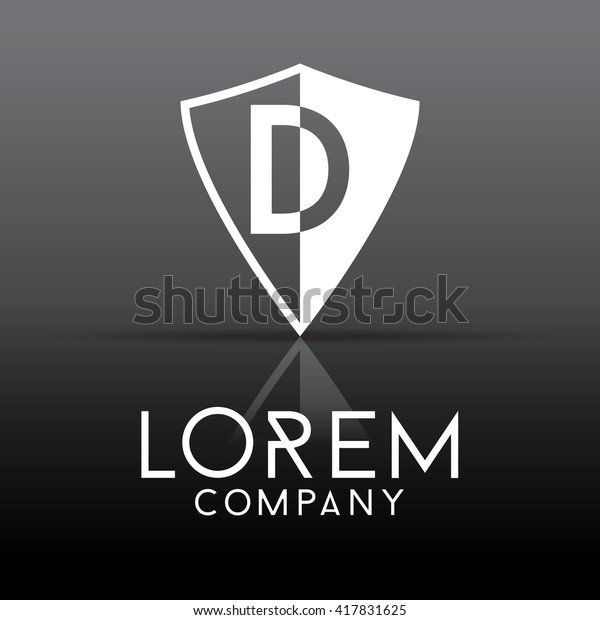 Letter D Shield Alphabet Logo Design Stock Vector (Royalty Free ...