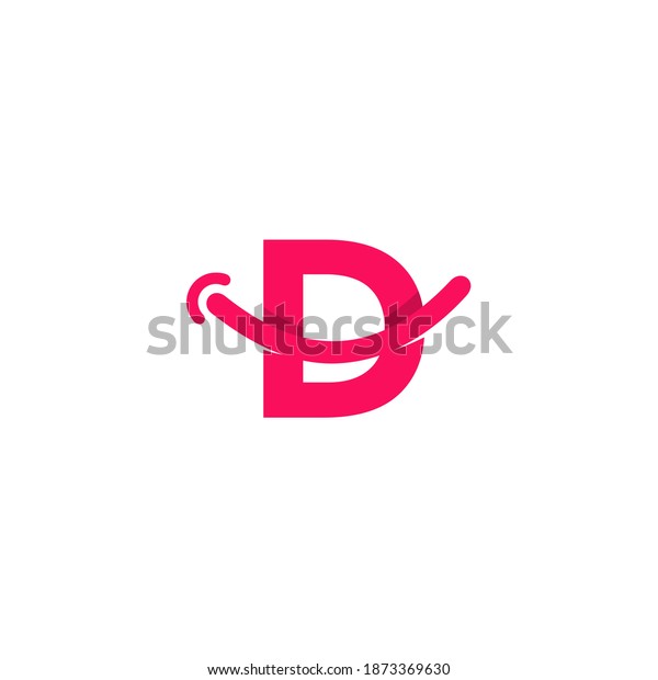 Letter D Smile Vector Logo Design Stock Vector (Royalty Free ...