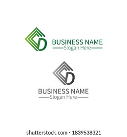 Letter D Square Logo Icon Concept Stock Vector (Royalty Free ...