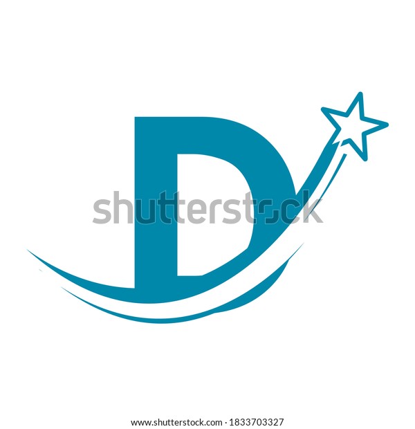 Letter D Star Logo Design Template Stock Vector (Royalty Free ...