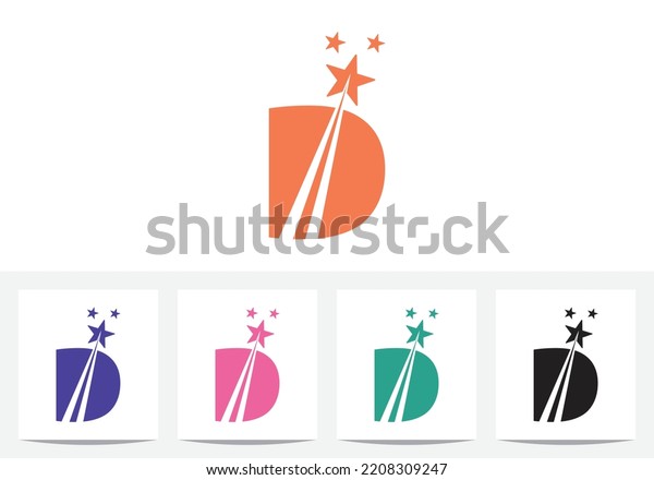 Letter D Star Logo Design Template Stock Vector (Royalty Free ...