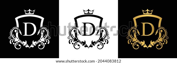 Letter D Template Logo Shield Letter Stock Vector (Royalty Free ...