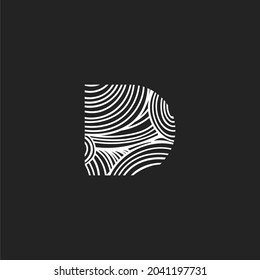 Letter D Wave Logo Vector Abstract Stock Vector (Royalty Free) 2041197731