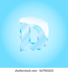 Letter D Winter Styleice Stock Vector (Royalty Free) 567903223 ...