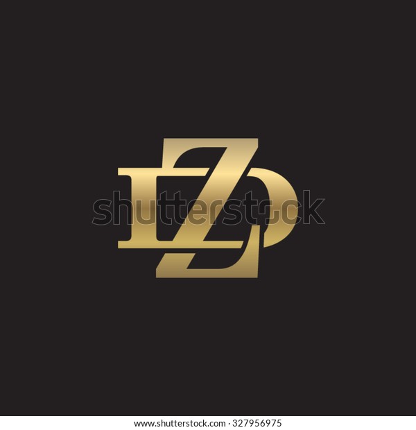 Letter D Z Monogram Golden Logo Stock Vector (Royalty Free) 327956975 ...