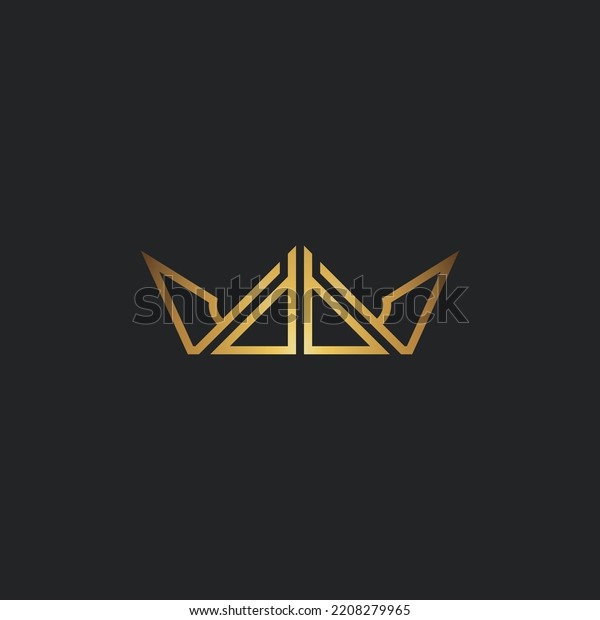 Letter Db Crown Logo Design Represent Stock Vector (Royalty Free ...