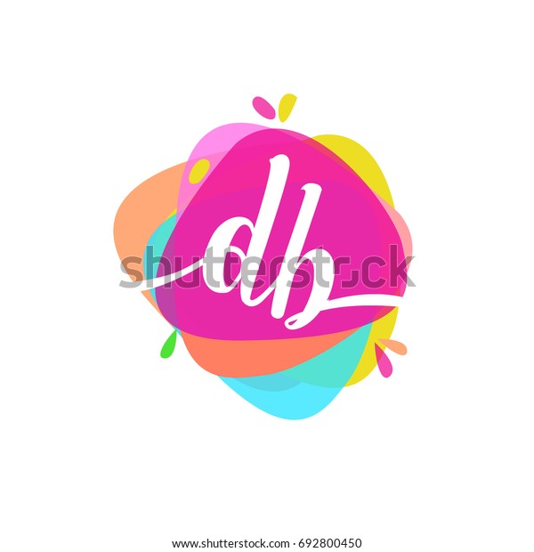 Letter Db Logo Colorful Splash Background Stock Vector (Royalty Free ...