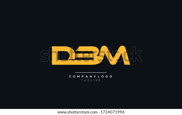 Letter Dbm Logo Design Icon Vector Stock Vector (Royalty Free) 1724071996
