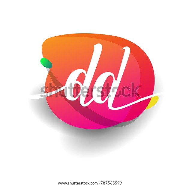 Letter Dd Logo Colorful Splash Background Stock Vector (Royalty Free ...