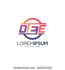 Letter Dee Logo Design Vector Template Stock Vector (Royalty Free ...