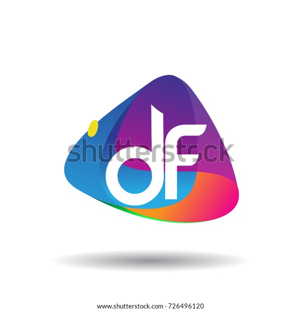 Letter Df Logo Colorful Splash Background Stock Vector (Royalty Free ...