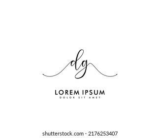 Letter Dg Initial Handwriting Logo Signature Stock Vector (Royalty Free ...