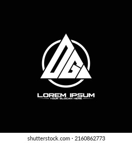 Letter Dg Triangle Logo Design Vector Stock Vector (Royalty Free ...