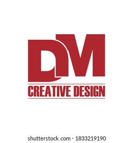 Letter Dm Simple Logo Design Vector Stock Vector (Royalty Free ...