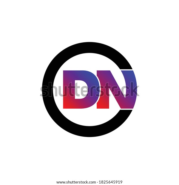 Letter Dn Circle Logo Design Vector Stock Vector (Royalty Free ...