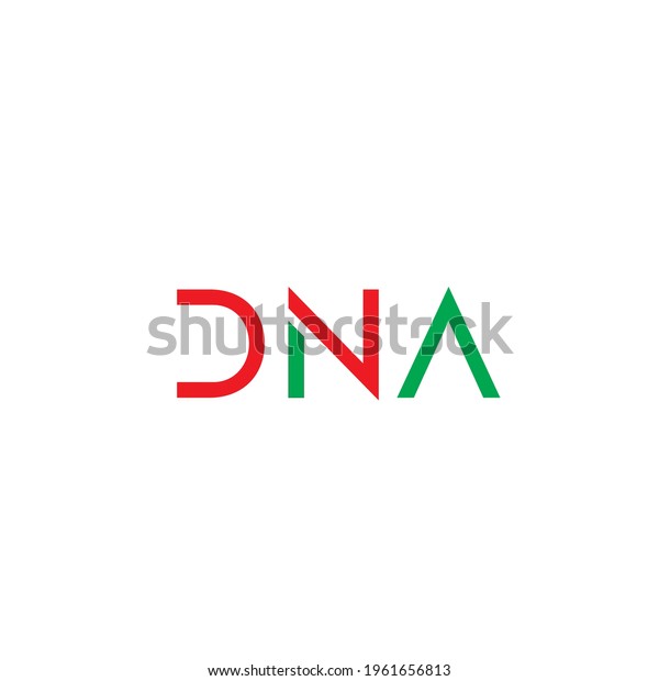 Letter Dna Logo Icon Typography Vector Stock Vector (Royalty Free ...