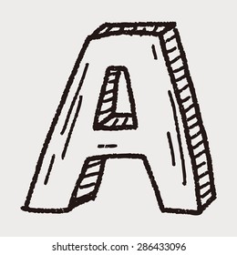 Letter Doodle Stock Vector (Royalty Free) 313827332