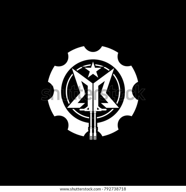 Letter Double B Rifle Vector Logo Stock Vector (Royalty Free) 792738718 ...