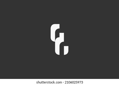 Letter Double G Negative Space Logo Stock Vector (Royalty Free) 2106025973