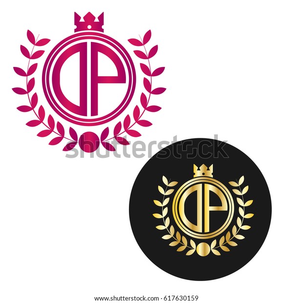 Letter Dp Circle Shape Logo Crown Stock Vector (Royalty Free) 617630159 ...