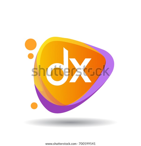 Letter Dx Logo Triangle Splash Colorful Stock Vector (Royalty Free ...