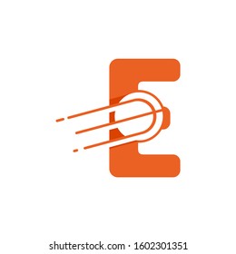 Letter E Basketball Ball Logo Design Stock Vector (Royalty Free ...