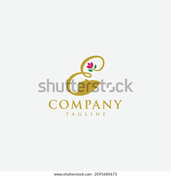Letter E Beauty Logo Design Vector Stock Vector (Royalty Free ...