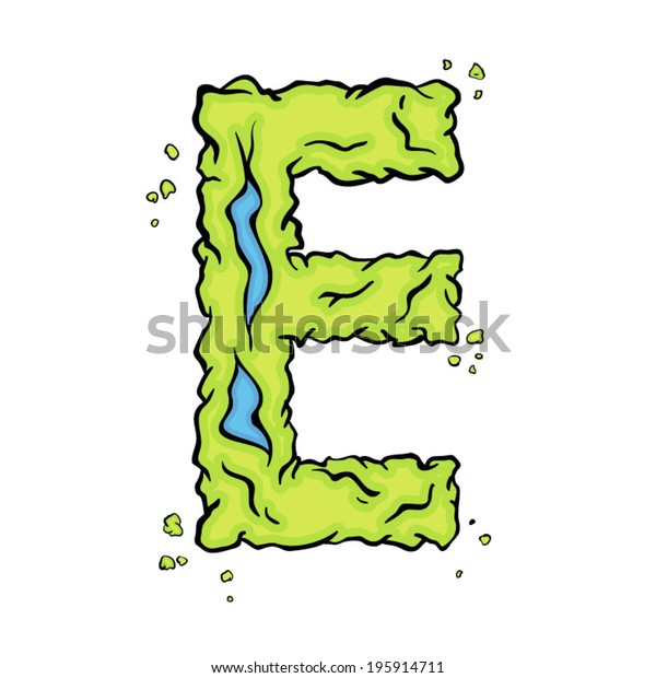 Letter E Bright Green Element Stylish Stock Vector (Royalty Free ...