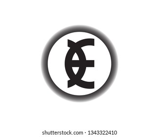 Letter E C Logo Design Vector Stock Vector (Royalty Free) 1343322410 ...