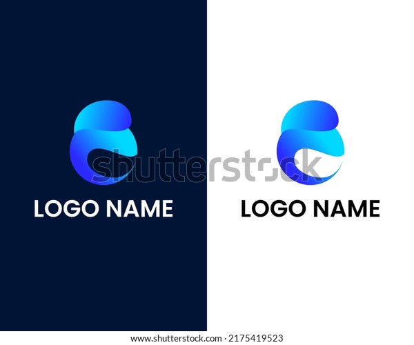Letter E C Modern Logo Design Stock Vector (Royalty Free) 2175419523 ...