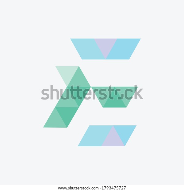 Letter E Capital Logo Design Letter Stock Vector (Royalty Free ...