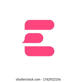 Letter E Chat Logo Icon Vector Stock Vector (Royalty Free) 1762922156 ...