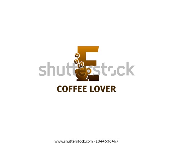 Letter E Coffe Cup Logo Template Stock Vector (Royalty Free) 1844636467 ...